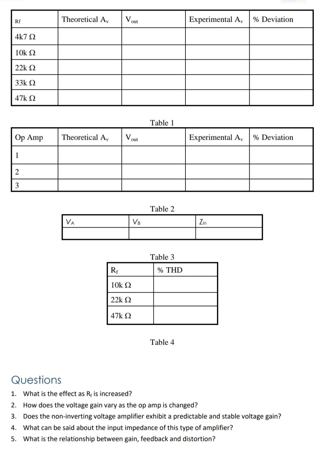 Solved Experiment Title: Non-inverting Voltage Amplifier. | Chegg.com