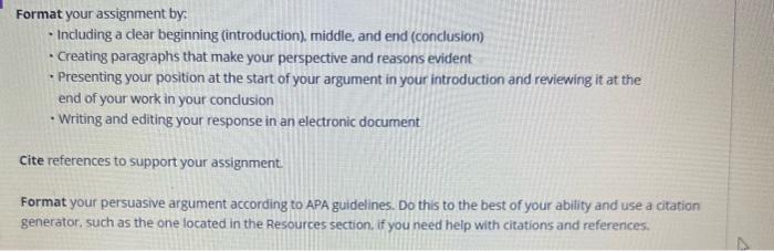 Solved Assignment Content Crafting an effective argument is | Chegg.com