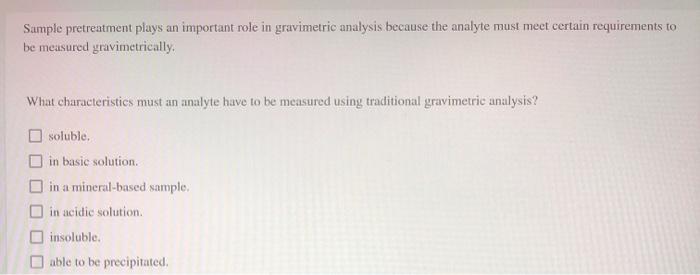 Solved Sample pretreatment plays an important role in | Chegg.com