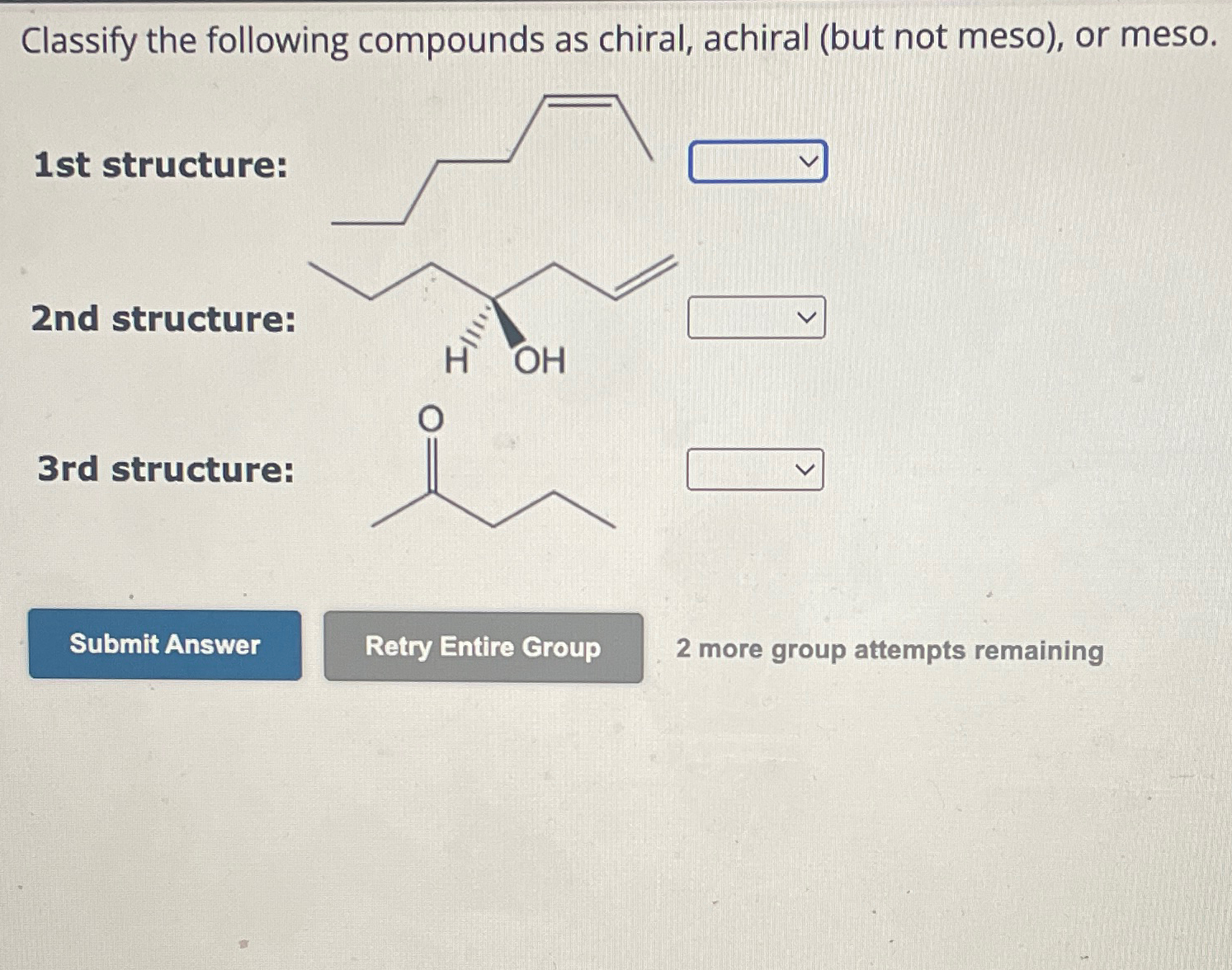 Solved Classify the following compounds as chiral, achiral | Chegg.com