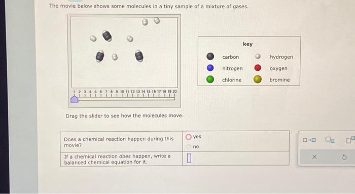 Solved The movie below shows some molecules in a tiny sample | Chegg.com