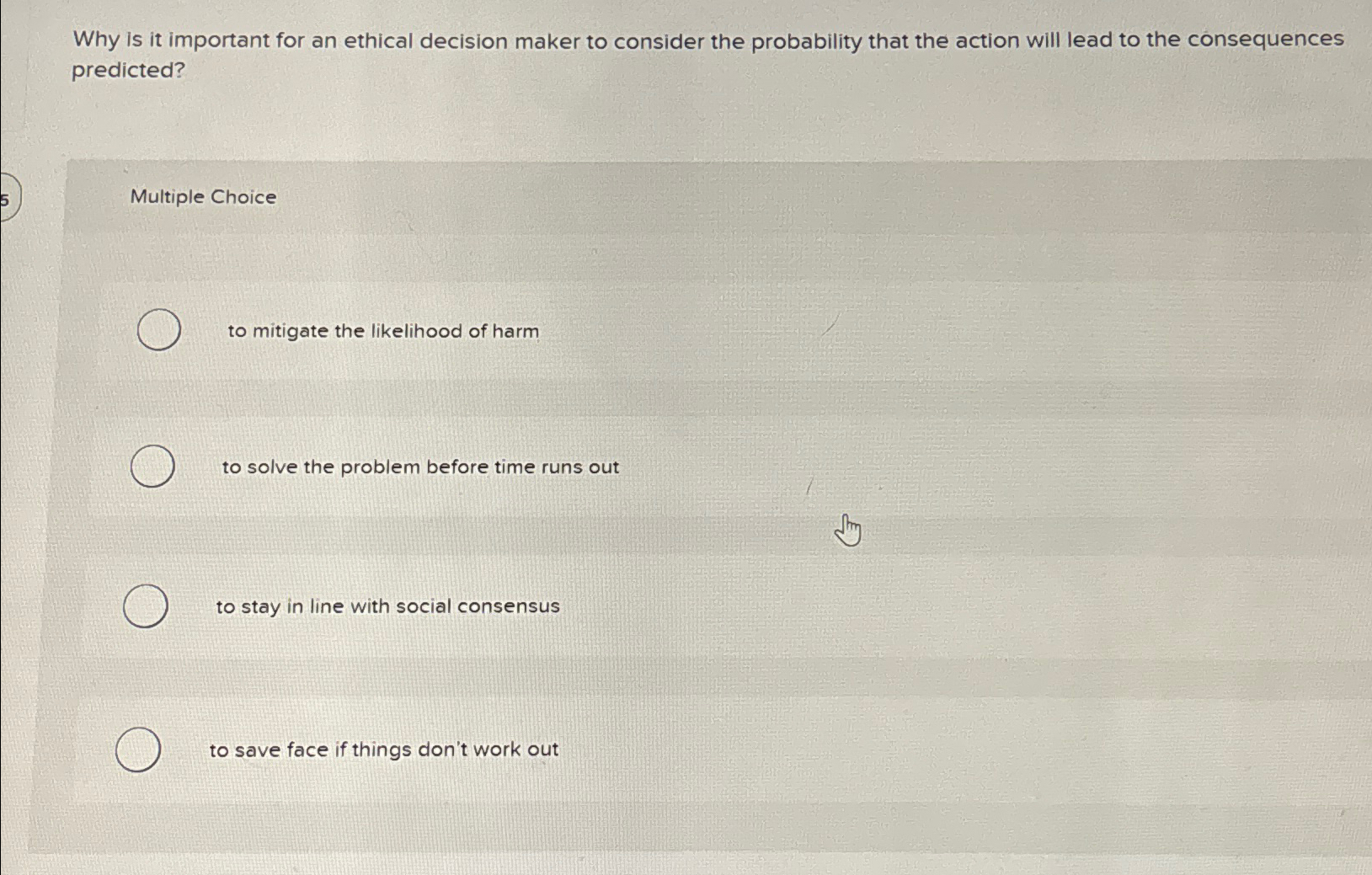 Solved Why is it important for an ethical decision maker to | Chegg.com