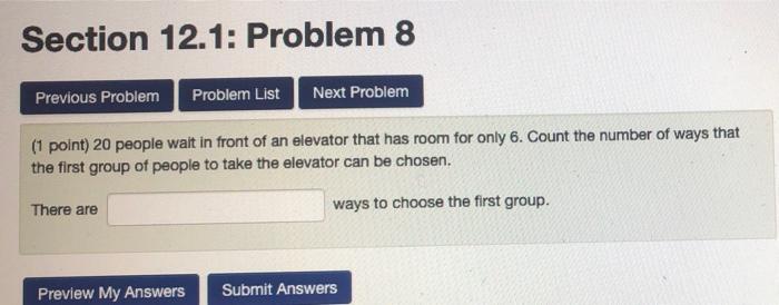 Solved Section 12.1: Problem 8 Previous Problem Problem List | Chegg.com