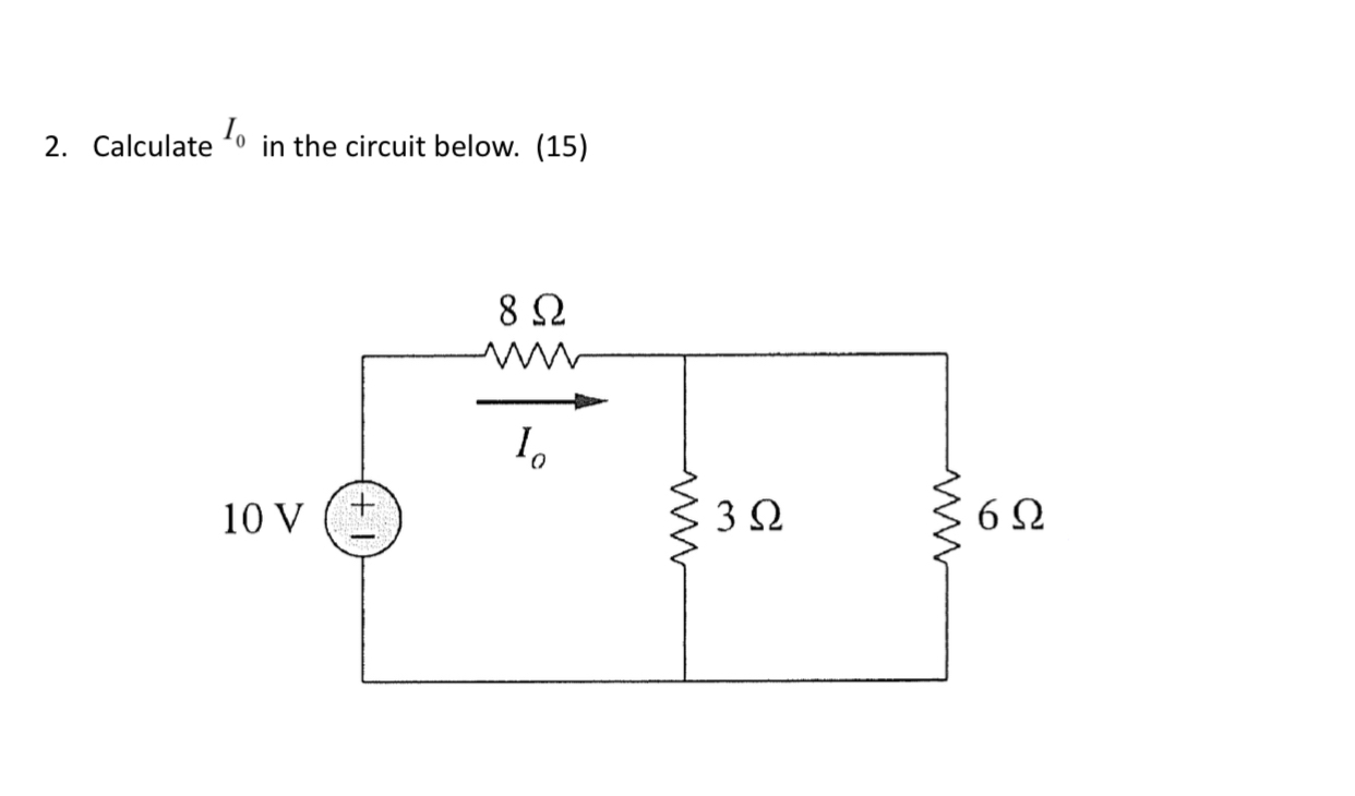 Solved URGENT please answer asap. Calculate I0 ﻿in the | Chegg.com