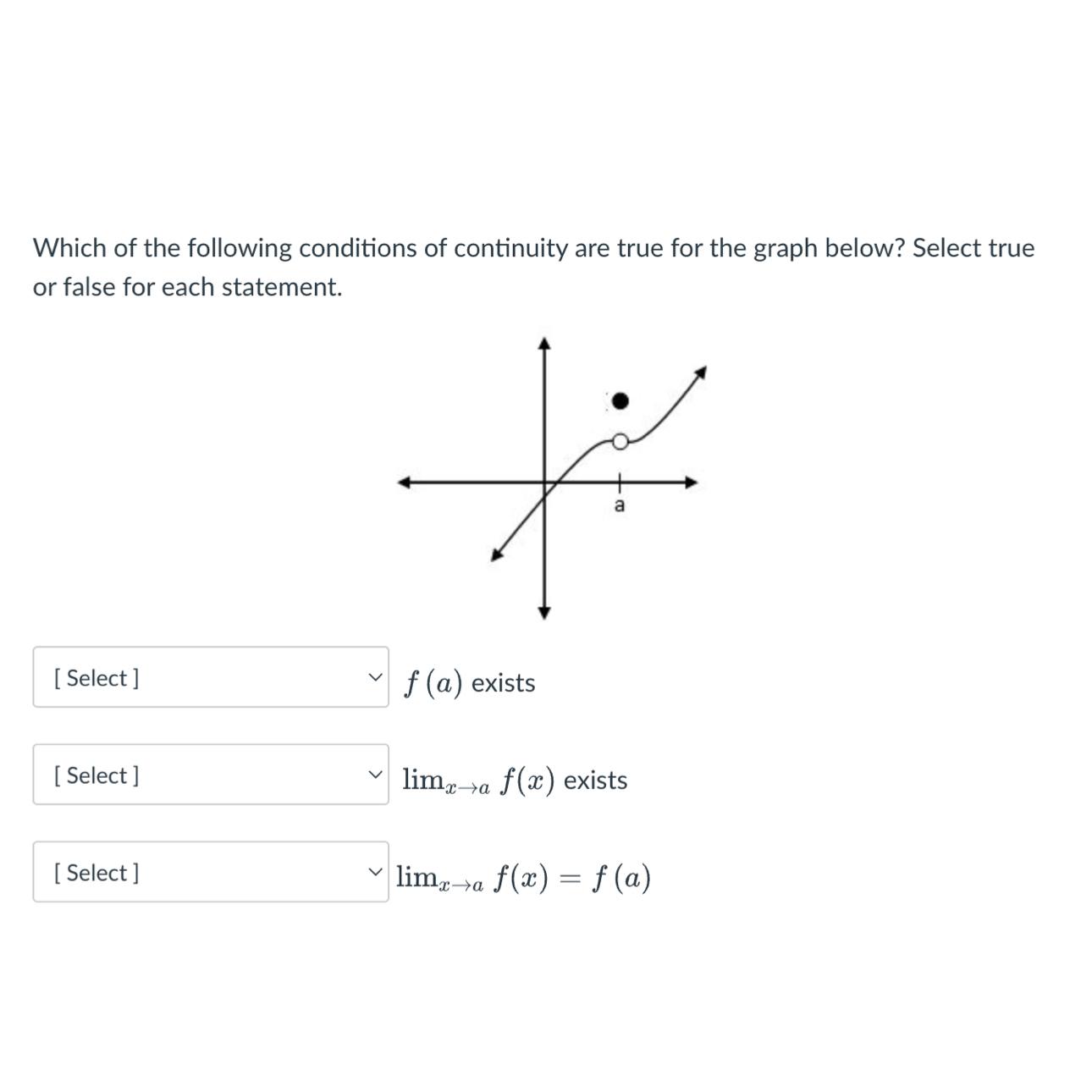 Solved Which of the following conditions of continuity are | Chegg.com