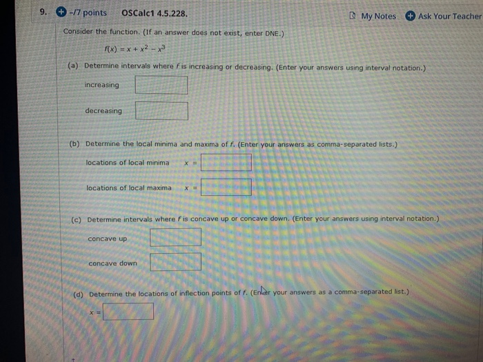 Solved eBook 6. -14 points OSCalc1 4.5.221. My Notes Ask | Chegg.com Solved eBook 6. -14 points OSCalc1 4.5.221. My Notes Ask | Chegg.com