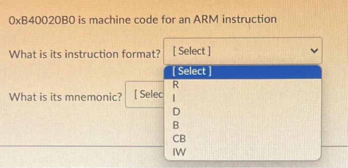 Solved OxB40020BO is machine code for an ARM instruction | Chegg.com