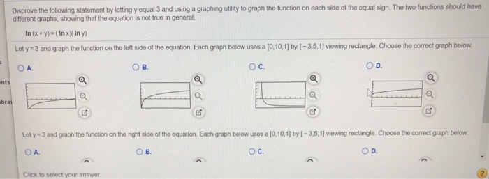 Solved Disprove the following statement by letting y equal 3 | Chegg.com