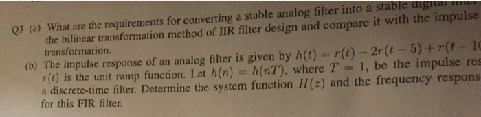 Q3 (a) What are the requirements for converting a | Chegg.com