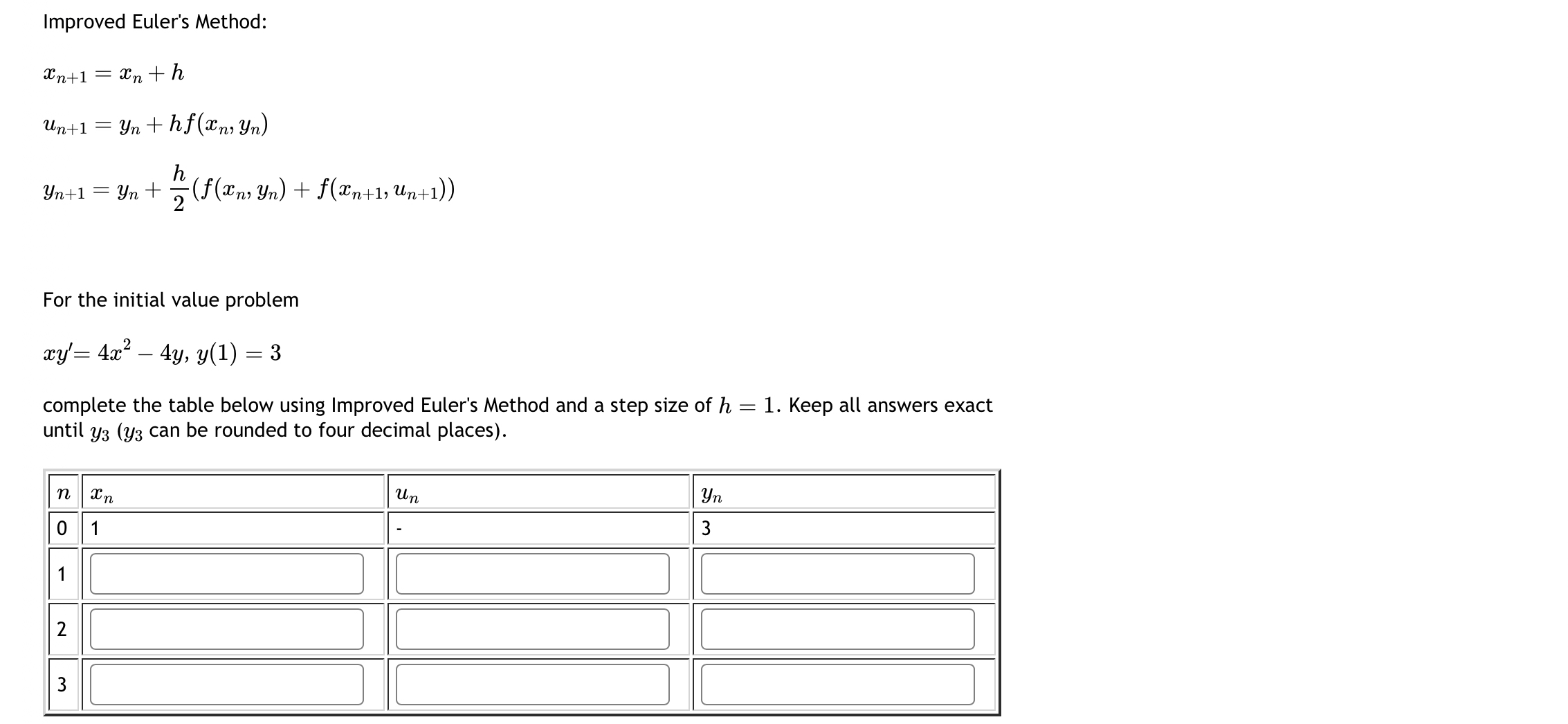 Solved Improved Euler's | Chegg.com
