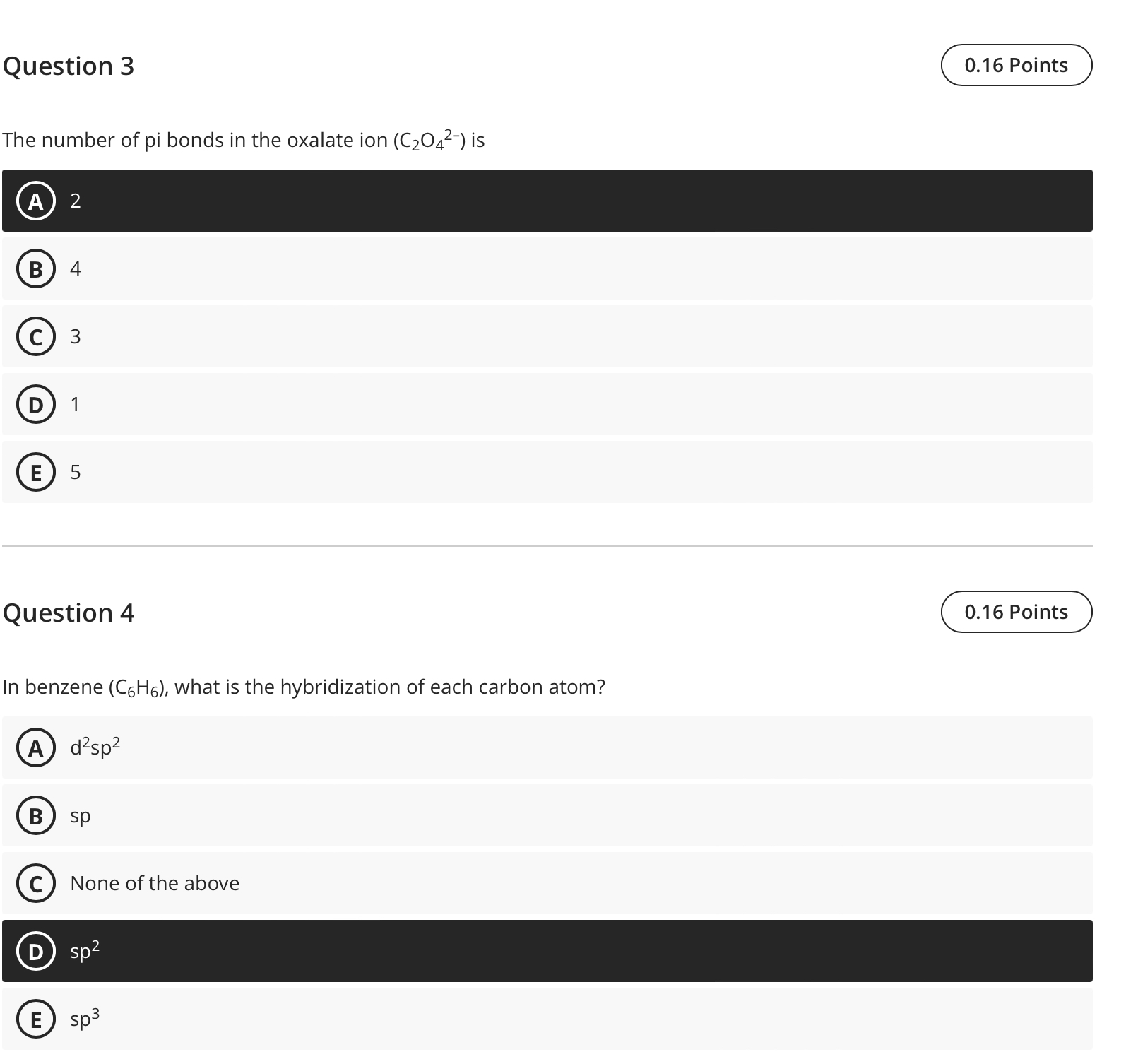 Solved Question 3The number of pi bonds in the oxalate ion | Chegg.com Solved Question 3The number of pi bonds in the oxalate ion | Chegg.com