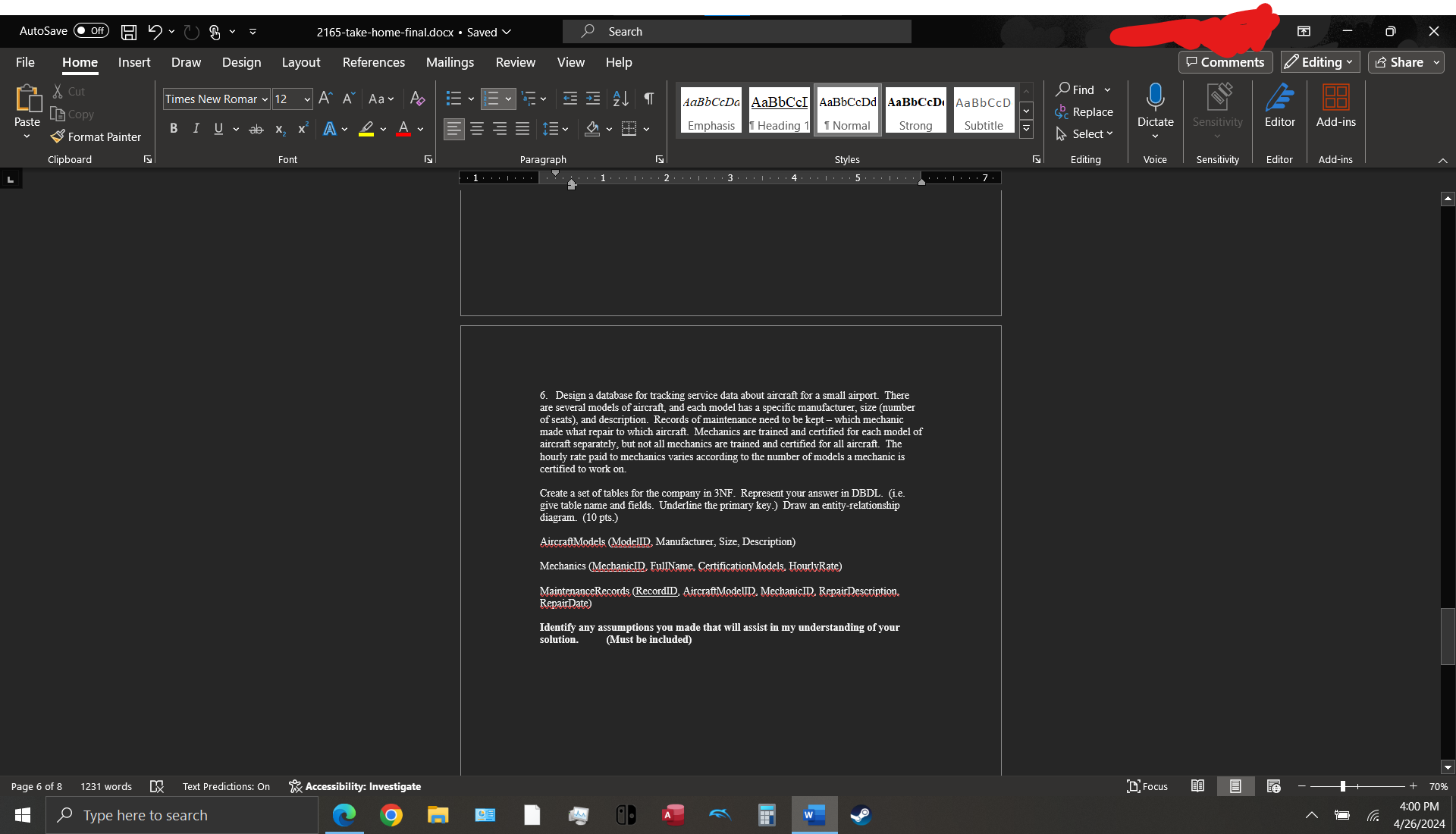 Solved Please help me check this microsoft Access question. | Chegg.com
