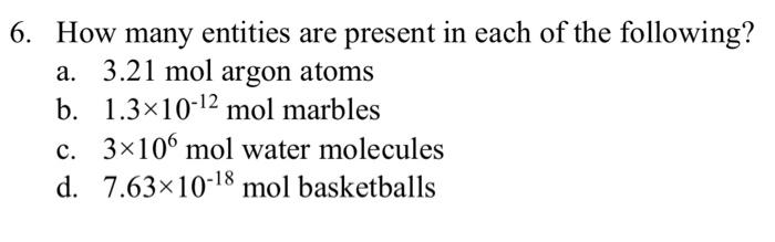 Solved 6. How many entities are present in each of the | Chegg.com