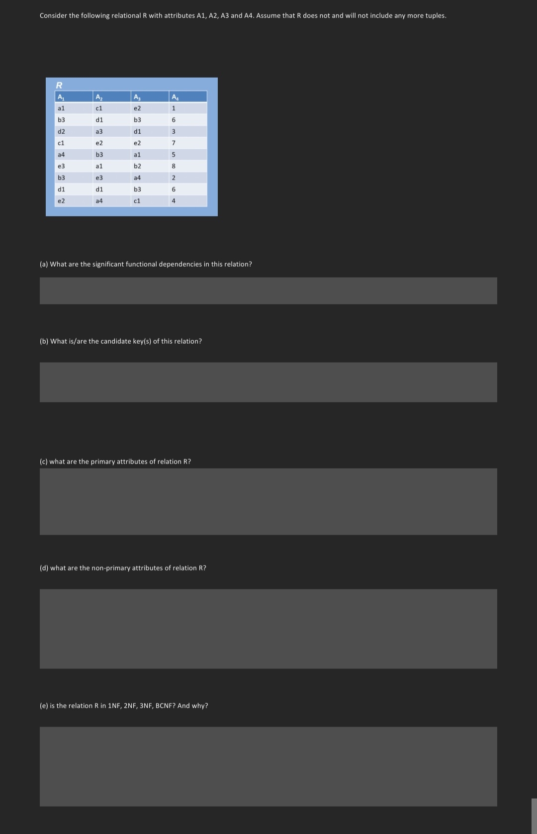 Solved Consider The Following Relational R ﻿with Attributes 6999