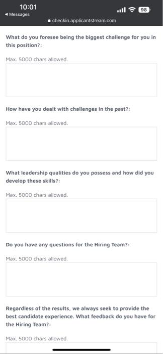 Solved What do you foresee being the biggest challenge for | Chegg.com