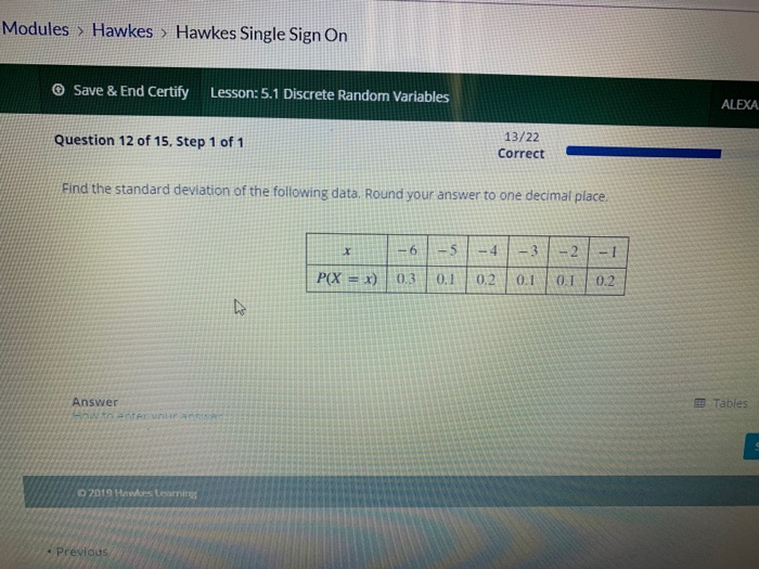Solved Modules > Hawkes > Hawkes Single Sign On Save & End | Chegg.com