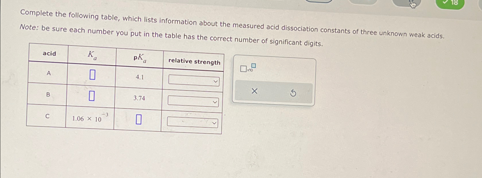 Solved Complete the following table, which lists information | Chegg.com
