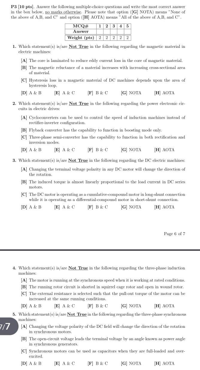 Solved P3 [10 ﻿pts]. ﻿Answer the following multiple-choice | Chegg.com