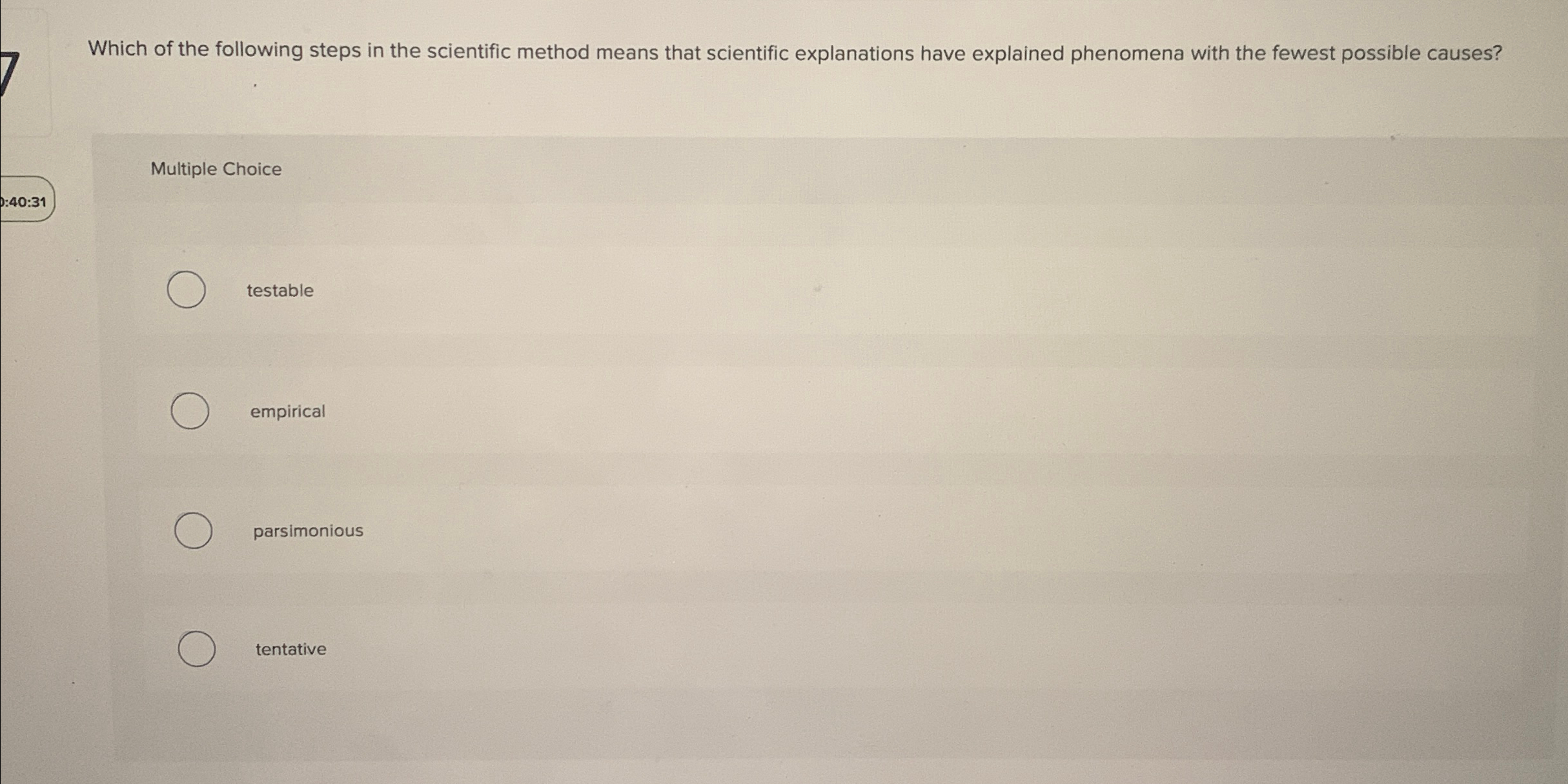 Solved Which of the following steps in the scientific method | Chegg.com