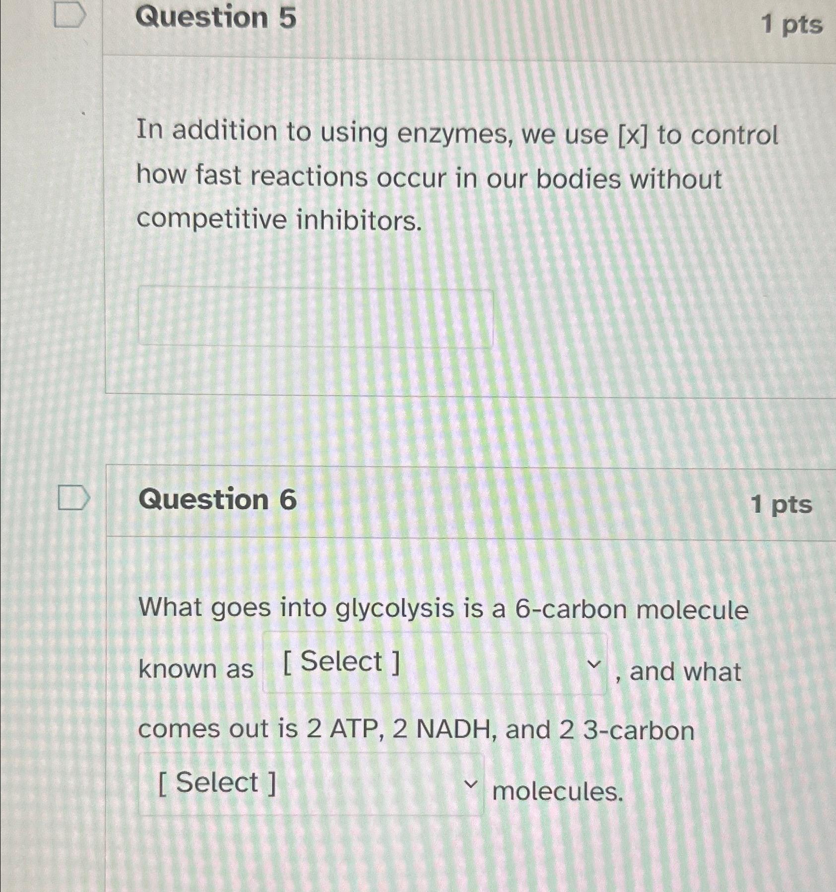 Solved Question 51 ﻿ptsIn addition to using enzymes, we use | Chegg.com