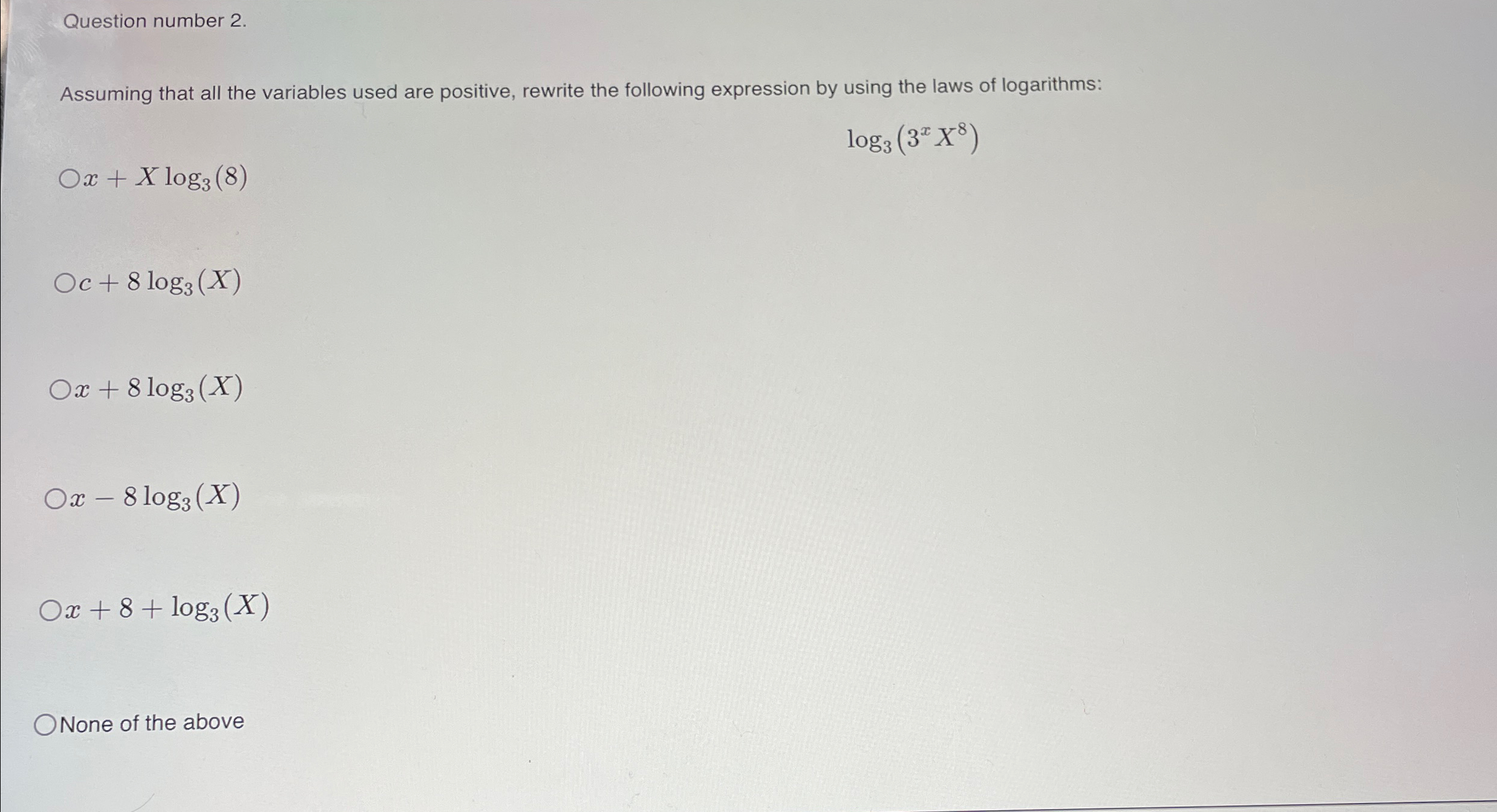 Solved Question number 2.Assuming that all the variables | Chegg.com