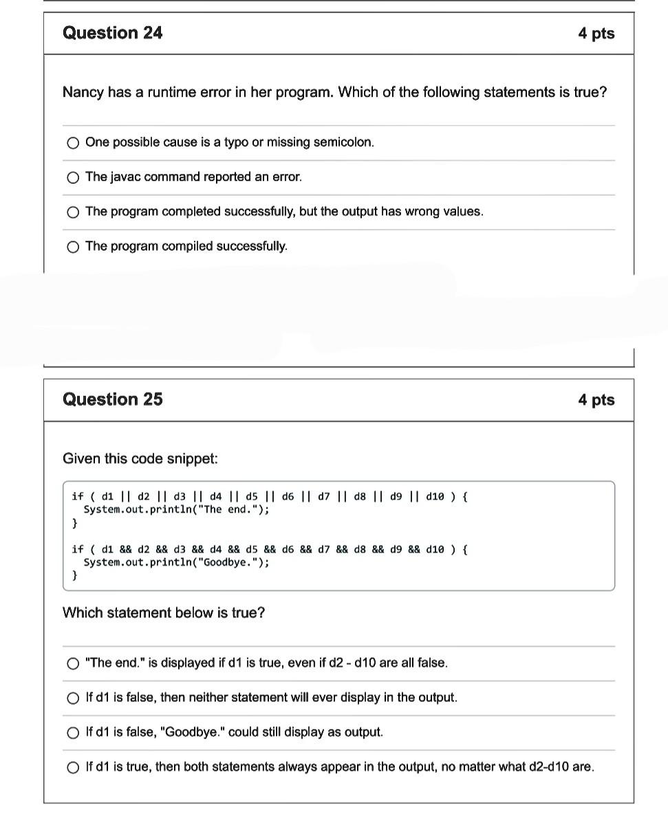 Solved What is true about the byte, int, short, and long | Chegg.com