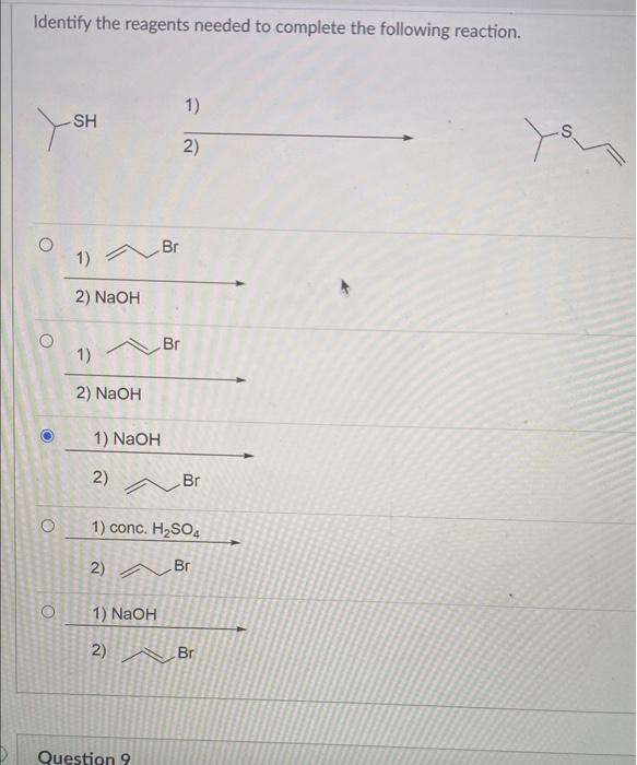 Solved Identify the reagents needed to complete the | Chegg.com