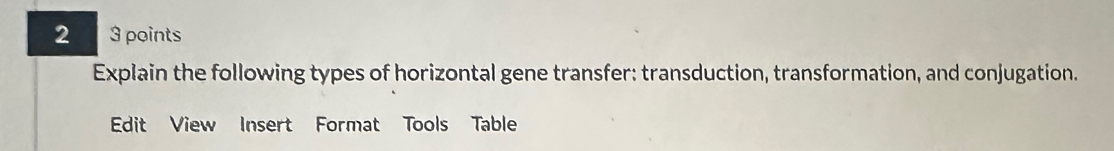Solved Explain the following types of horizontal gene | Chegg.com