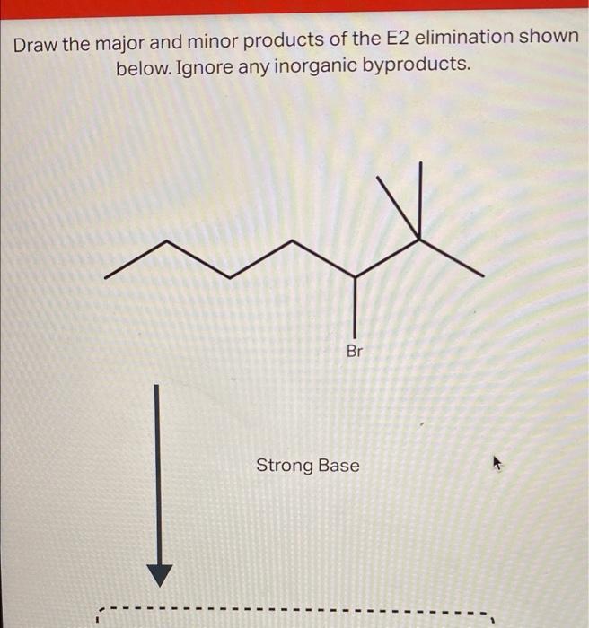 Solved Draw the major and minor products of the E2 | Chegg.com