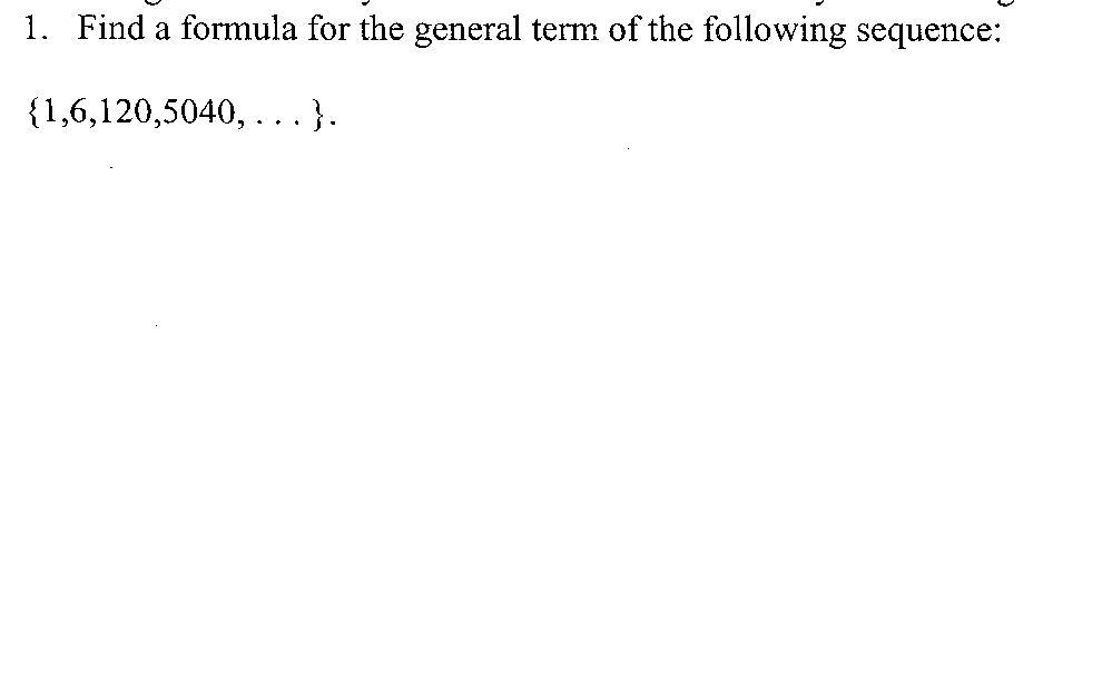 Solved Find a formula for the general term of the following | Chegg.com