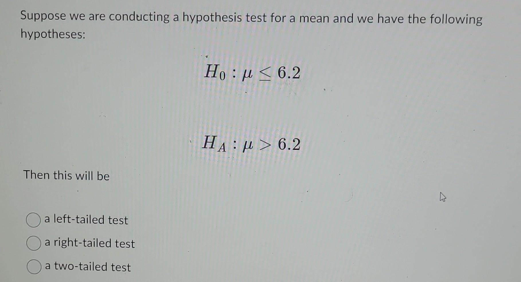 Suppose we are conducting a hypothesis test for a | Chegg.com