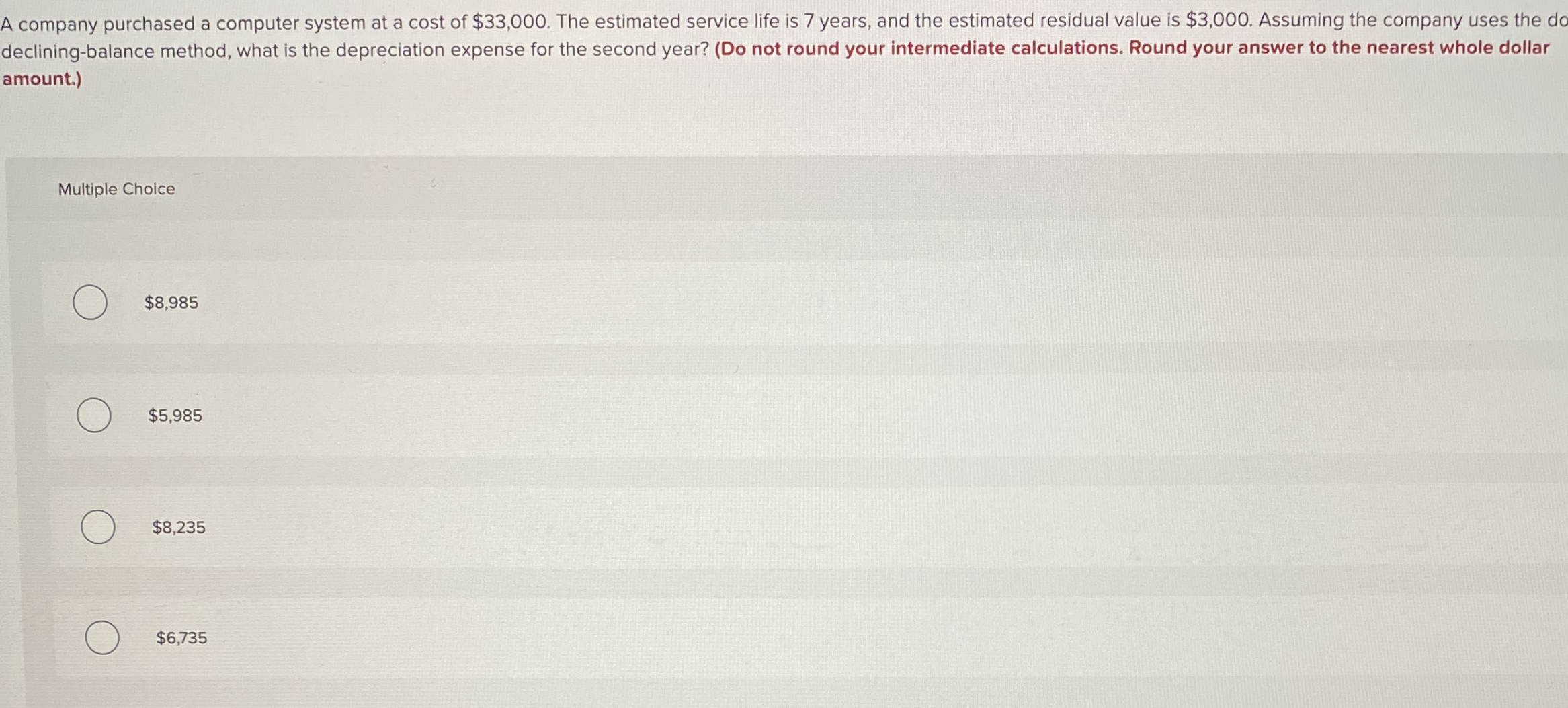 Solved A company purchased a computer system at a cost of | Chegg.com