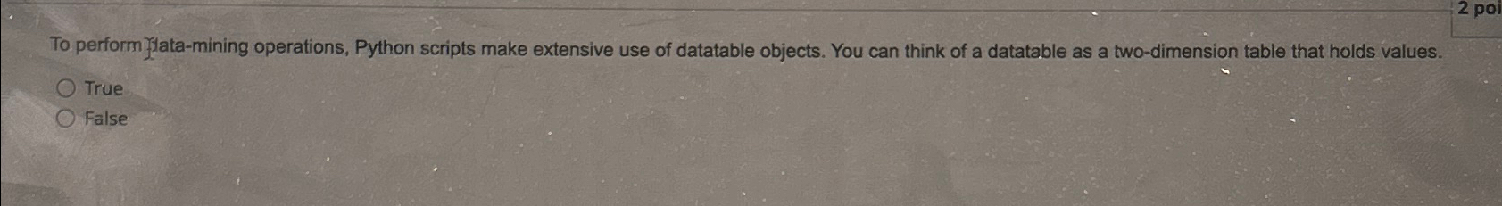 Solved To perform flata-mining operations, Python scripts | Chegg.com