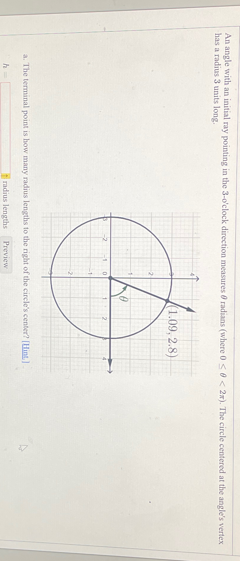 Solved An angle with an initial ray pointing in the | Chegg.com