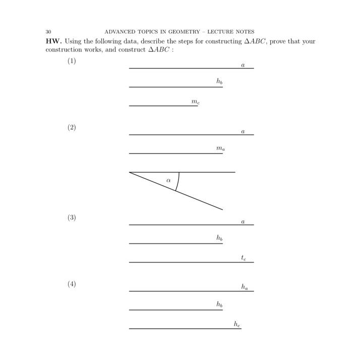 Solved 30 ADVANCED TOPICS IN GEOMETRY - LECTURE NOTES HW. | Chegg.com