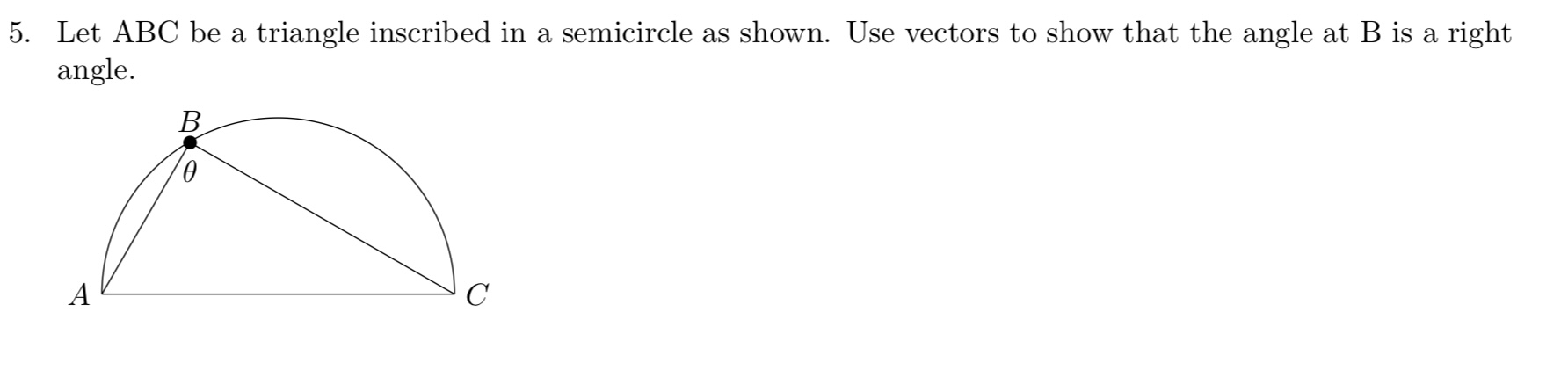 Solved Let ABC be a triangle inscribed in a semicircle as | Chegg.com