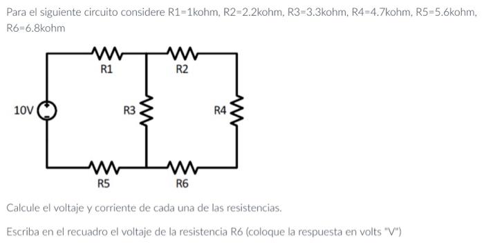 Solved Para el siguiente circuito considere | Chegg.com