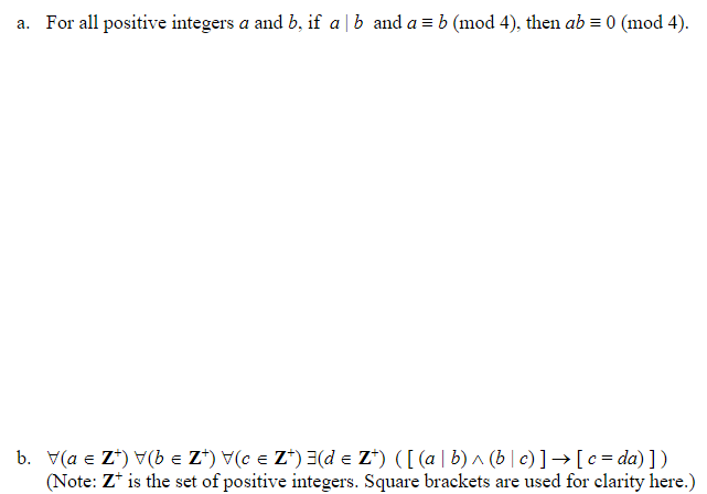 Solved For each statement below, determine whether it istrue | Chegg.com