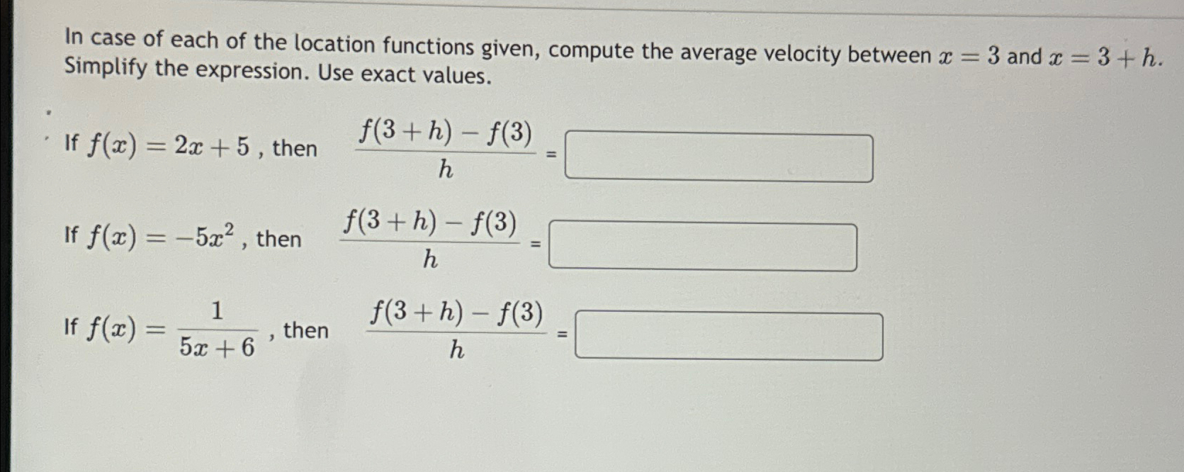 Solved In case of each of the location functions given, | Chegg.com