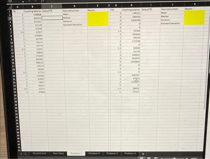 Basic Descriptive Statistics , Side by side chart, | Chegg.com