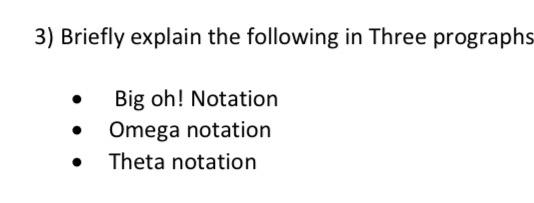 Solved 3) Briefly explain the following in Three prographs - | Chegg.com