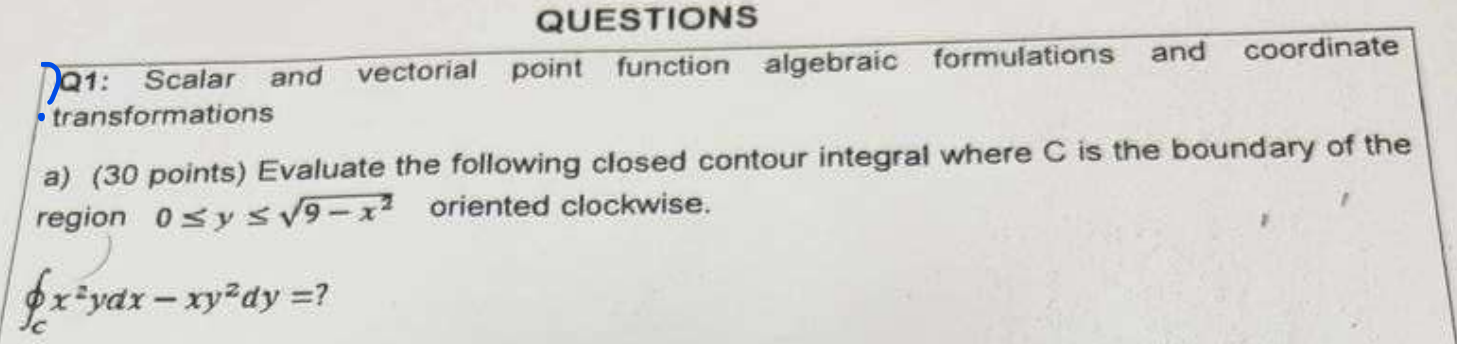 Solved QUESTIONSQ1: Scalar and vectorial point function | Chegg.com