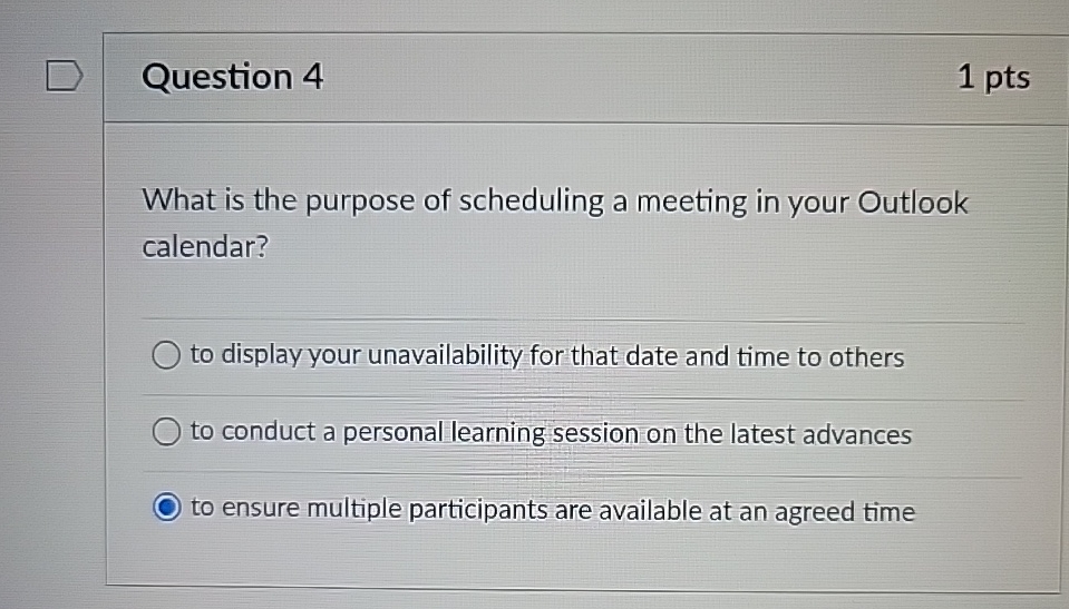 Solved Question 41 ﻿ptsWhat is the purpose of scheduling a | Chegg.com
