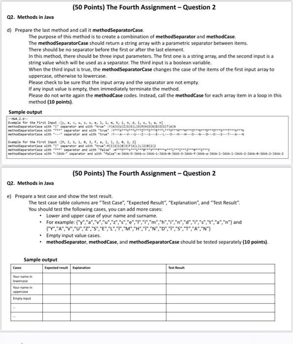 Solved Q2. Methods in Java a) Your coding style (10 points). | Chegg.com