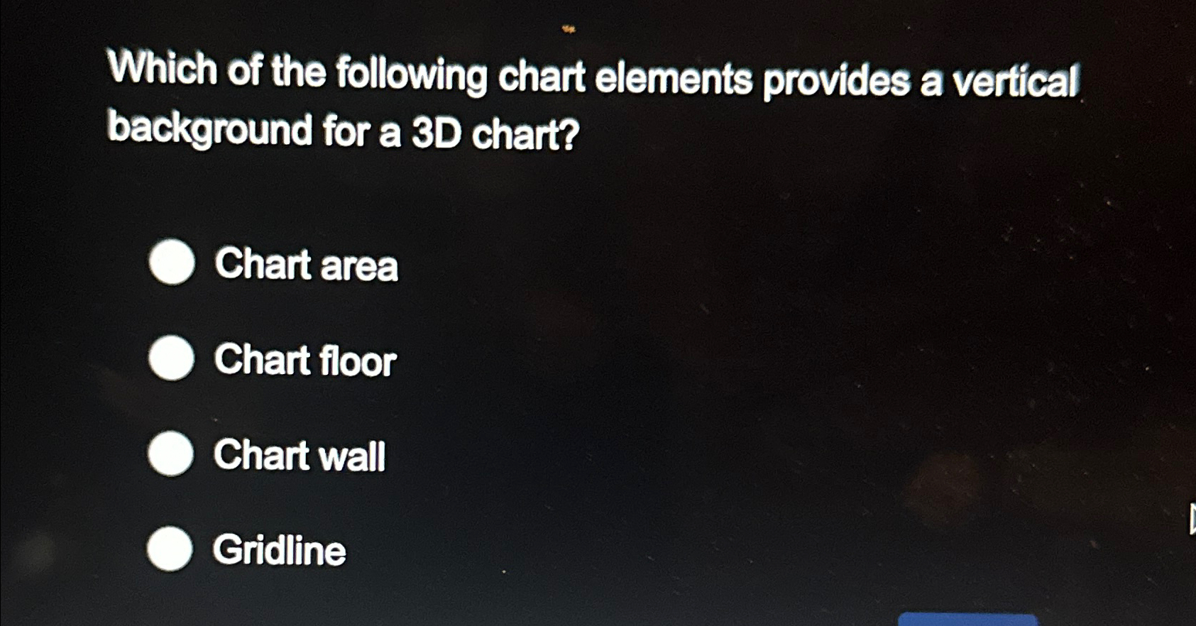 Solved Which of the following chart elements provides a | Chegg.com