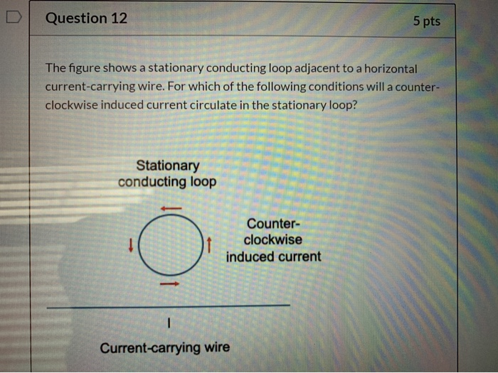 Solved Question 12 5 pts The figure shows a stationary | Chegg.com