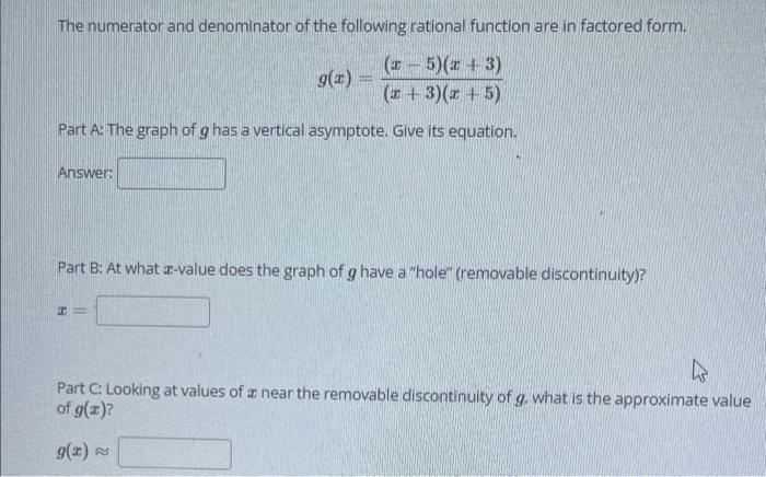 Solved Consider the following rational function. | Chegg.com
