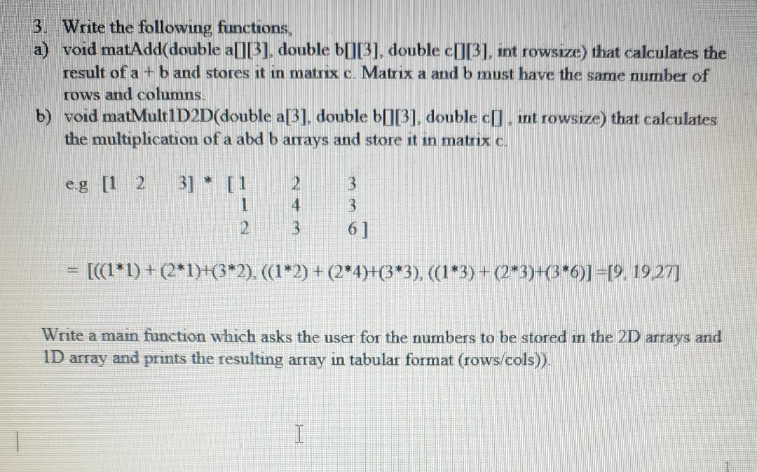 Solved 3 Write The Following Functions A Void