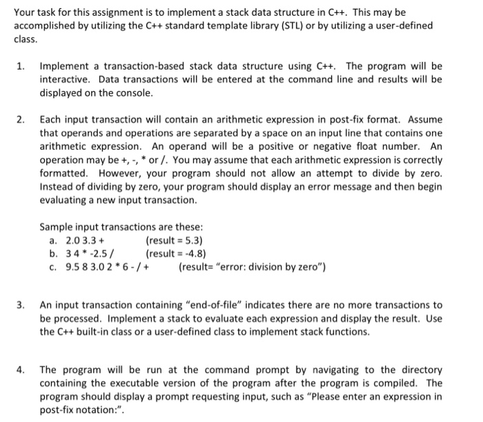 Solved Your Task For This Assignment Is To Implement A Stack