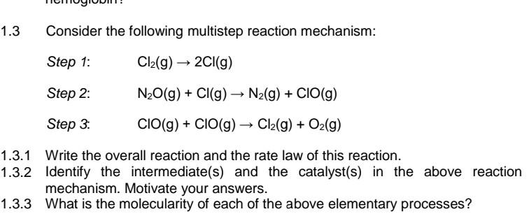 Solved 3 Consider the following multistep reaction | Chegg.com